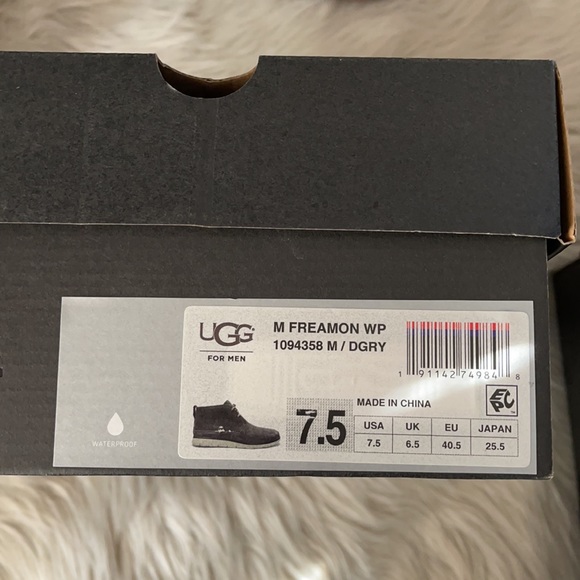 UGG | Shoes | New Ugg Mens Freamon Waterproof Dark Gray | Poshmark